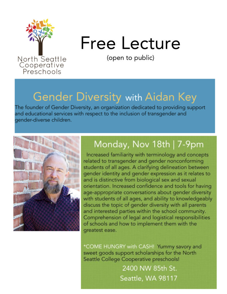 Free Fall Lecture Monday, Nov. 18 - North Seattle Cooperative Preschools